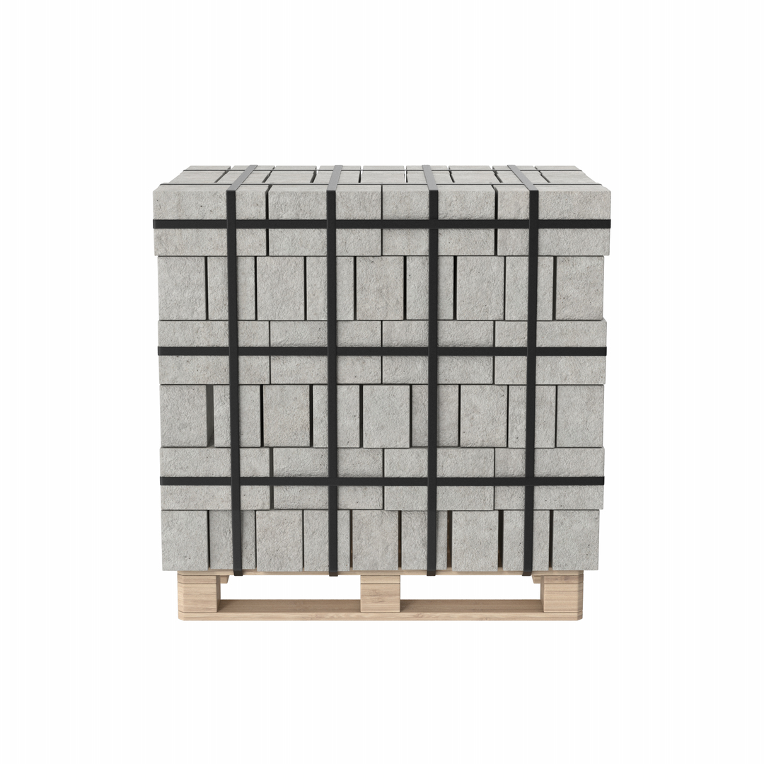 3D Concrete Blocks On Wood Pallet - TurboSquid 2141217