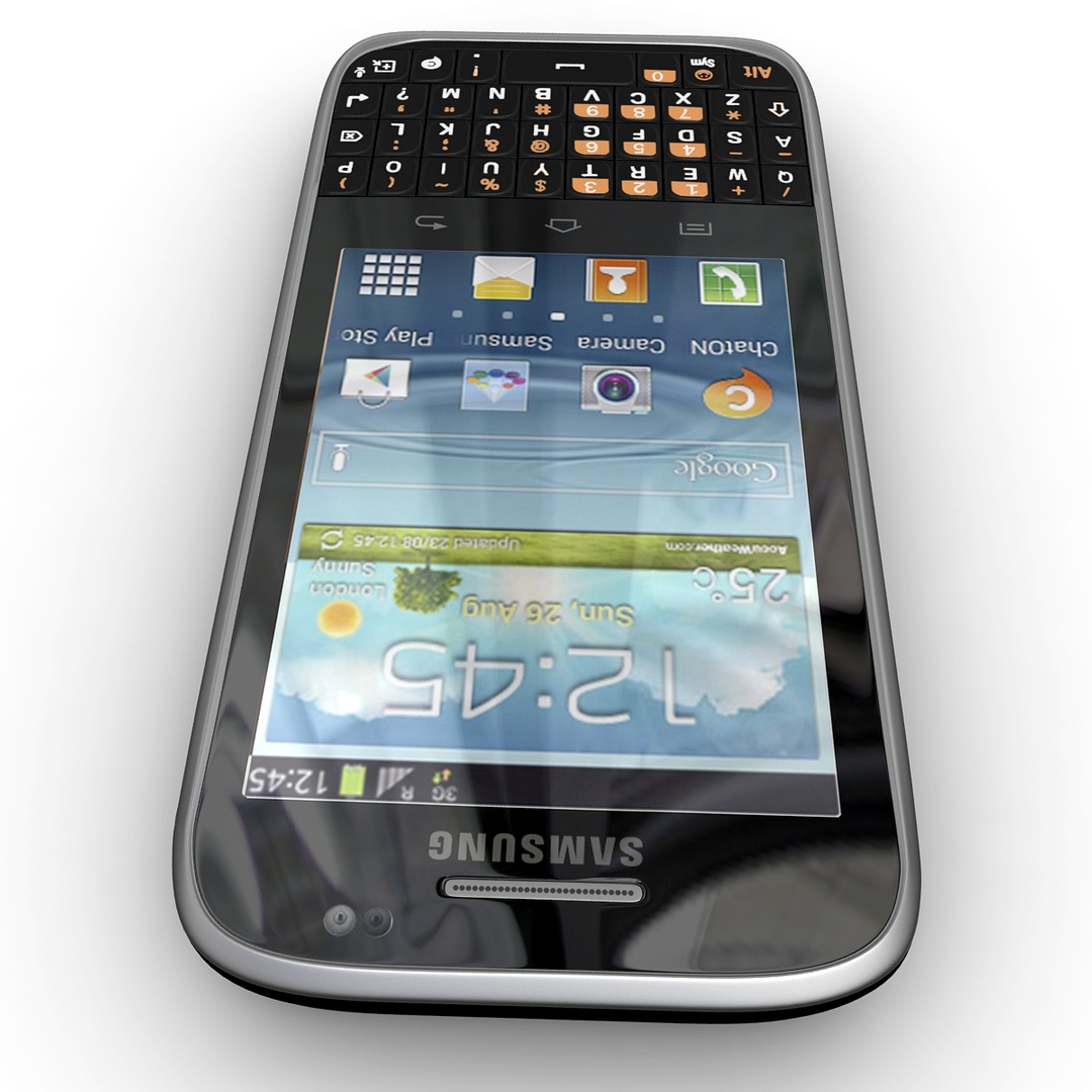 samsung galaxy chat b5330 3d model