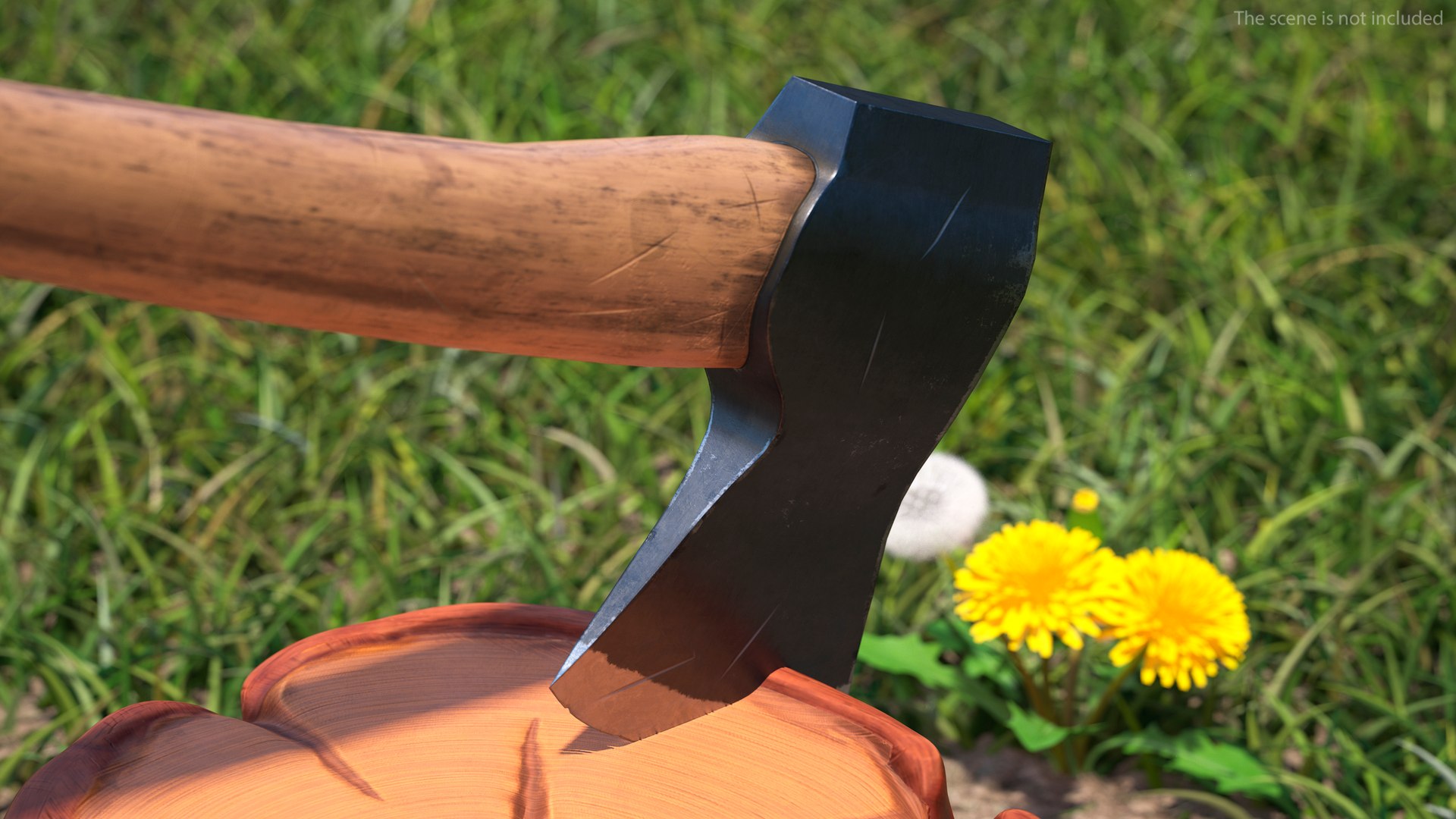 3D Model Wooden Hatchet Axe Game Weapon - TurboSquid 2136678