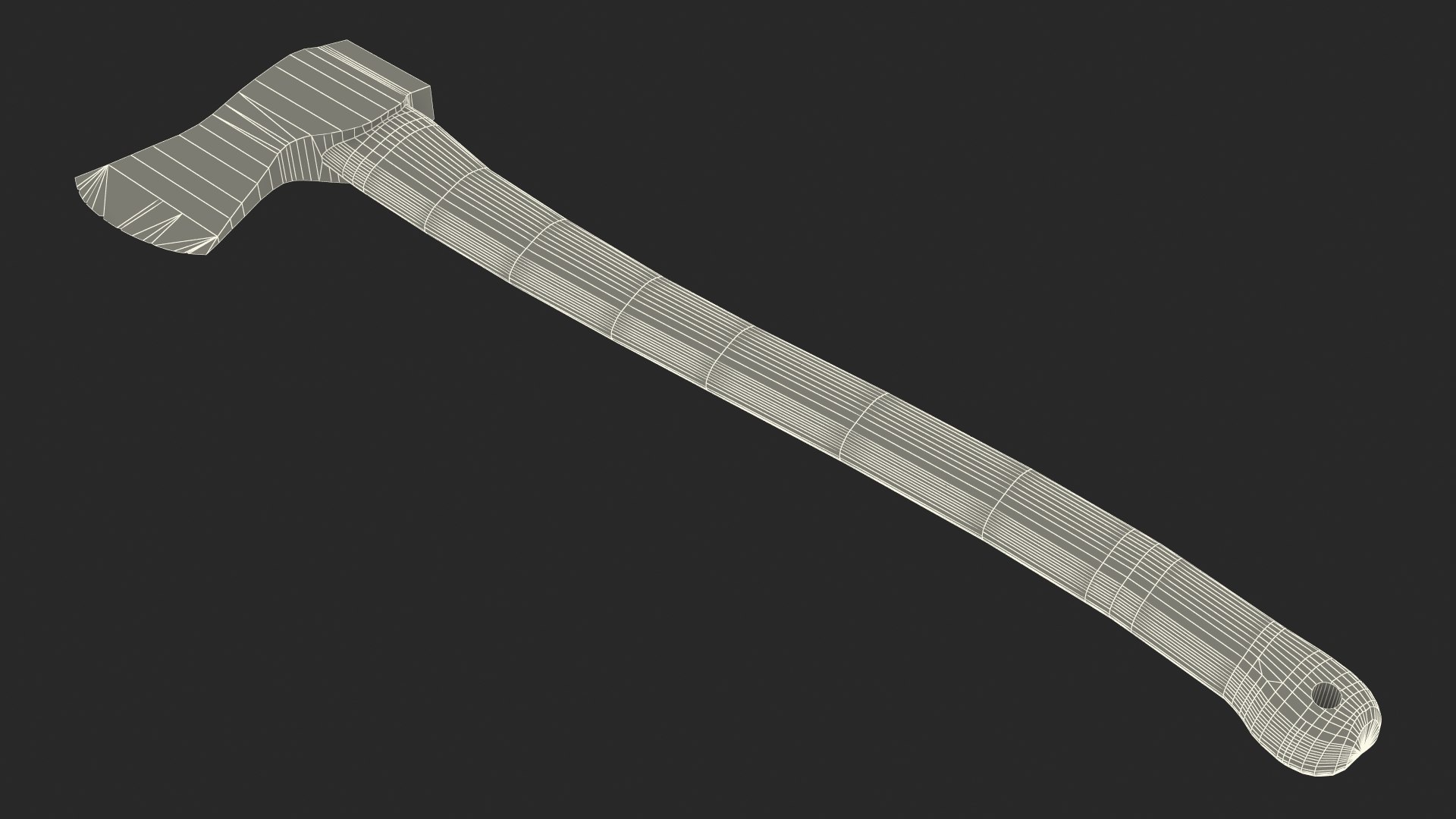 3D Model Wooden Hatchet Axe Game Weapon - TurboSquid 2136678