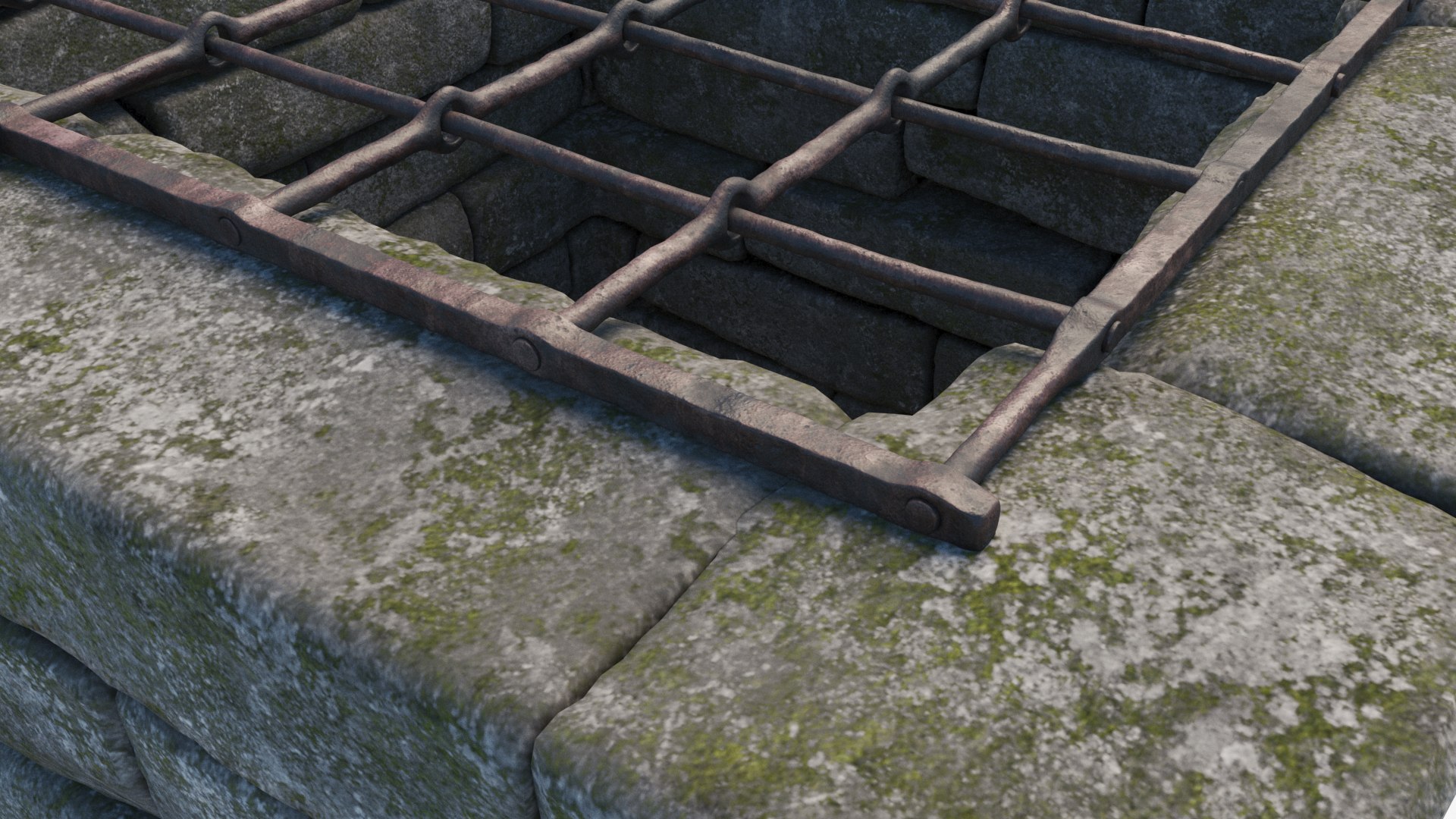3D Trapdoor With Iron Grate - TurboSquid 2232409
