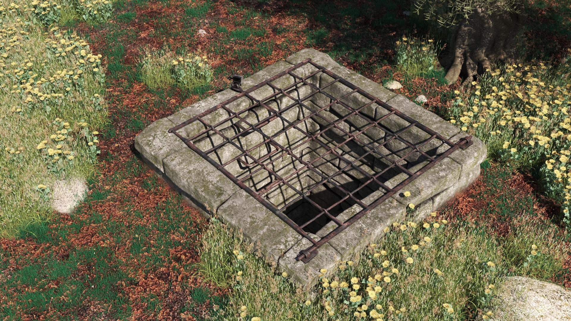 3D Trapdoor With Iron Grate - TurboSquid 2232409