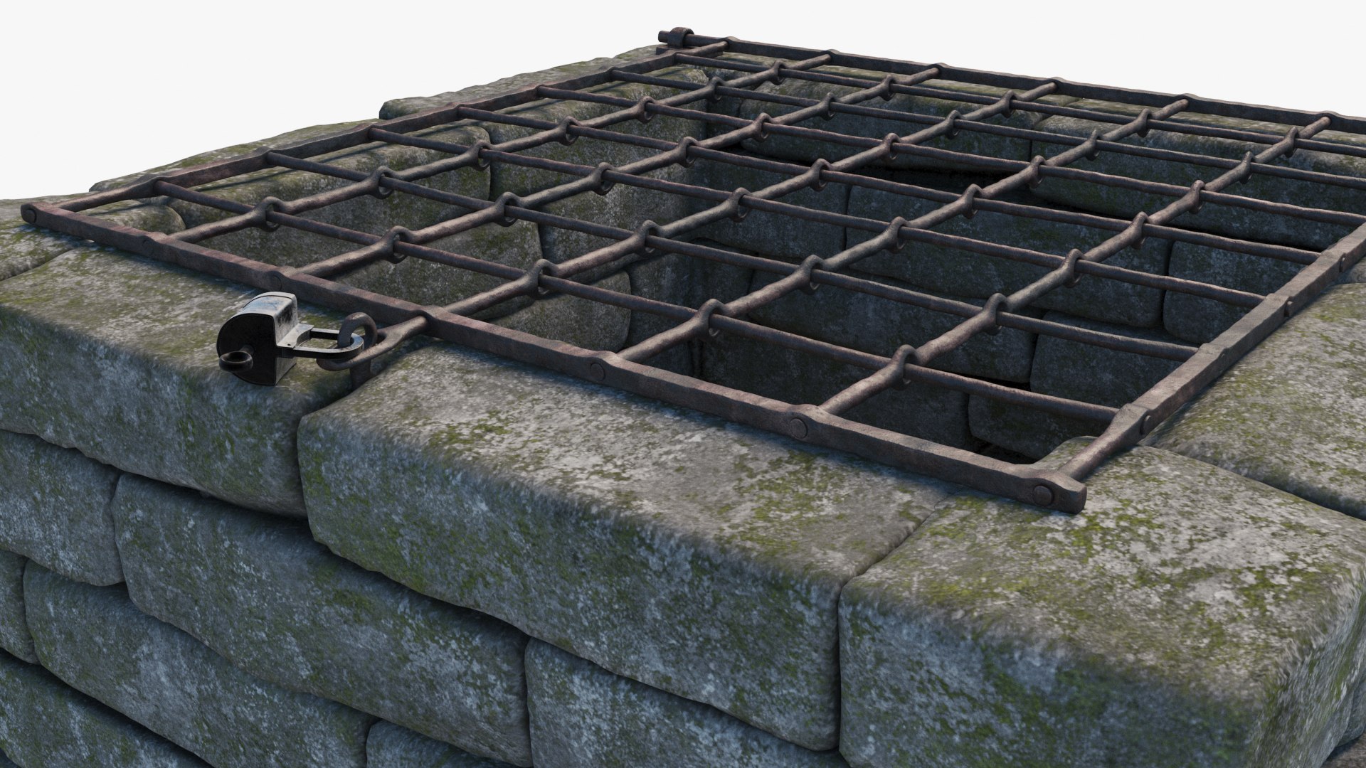 3D Trapdoor With Iron Grate - TurboSquid 2232409