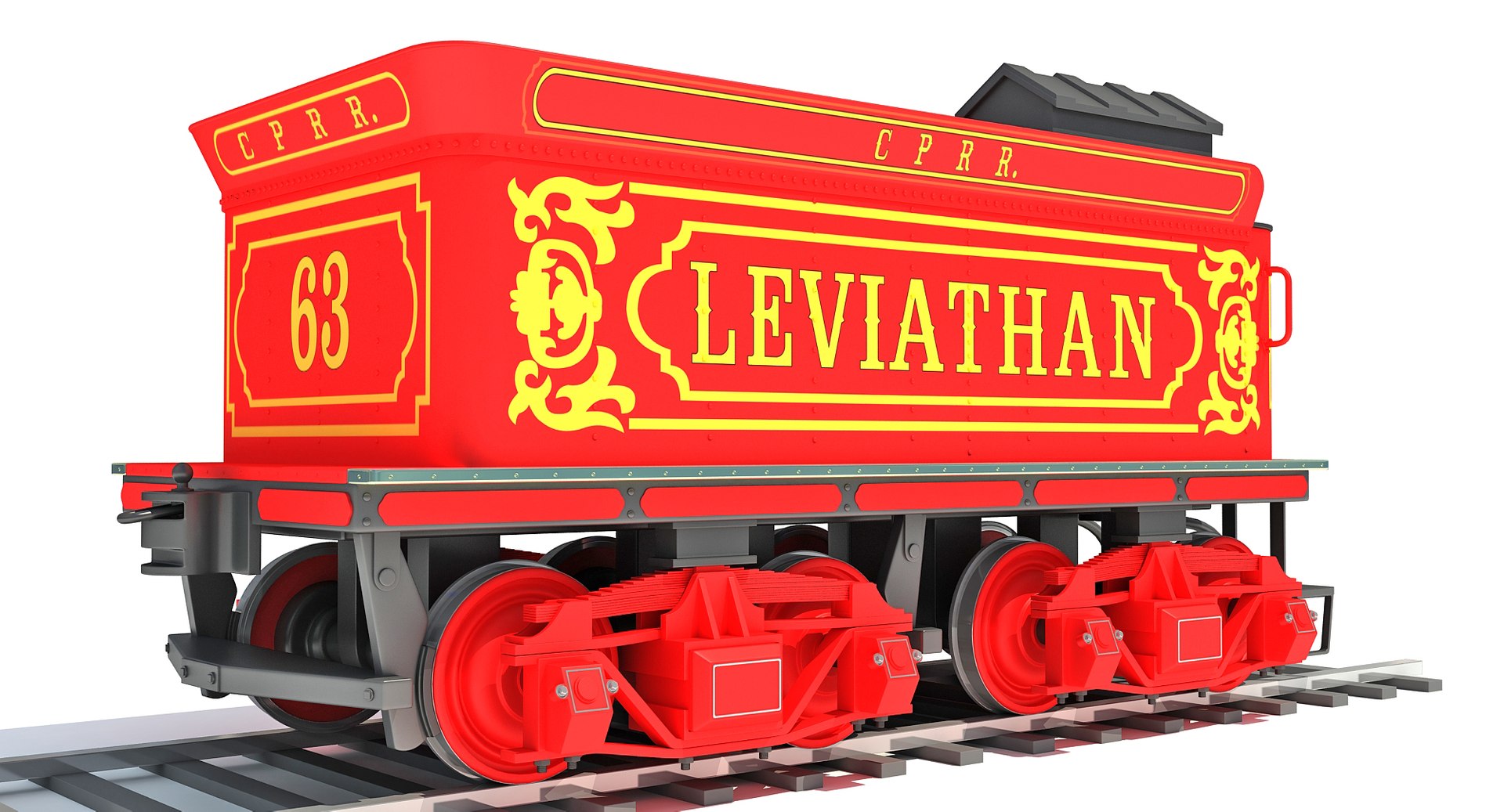 3D Steam Locomotive Tender - TurboSquid 1383815