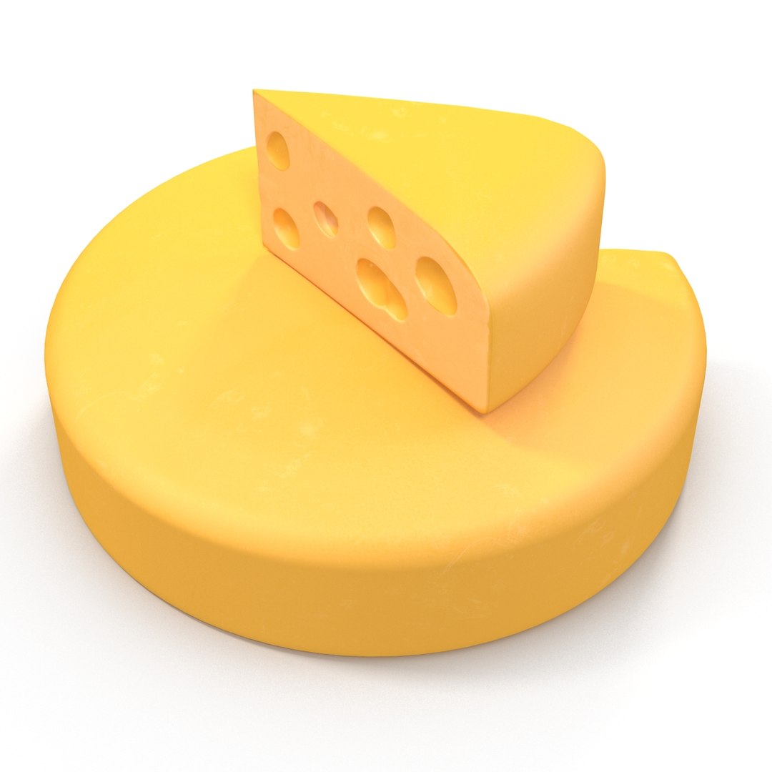 3d cheese cartoon