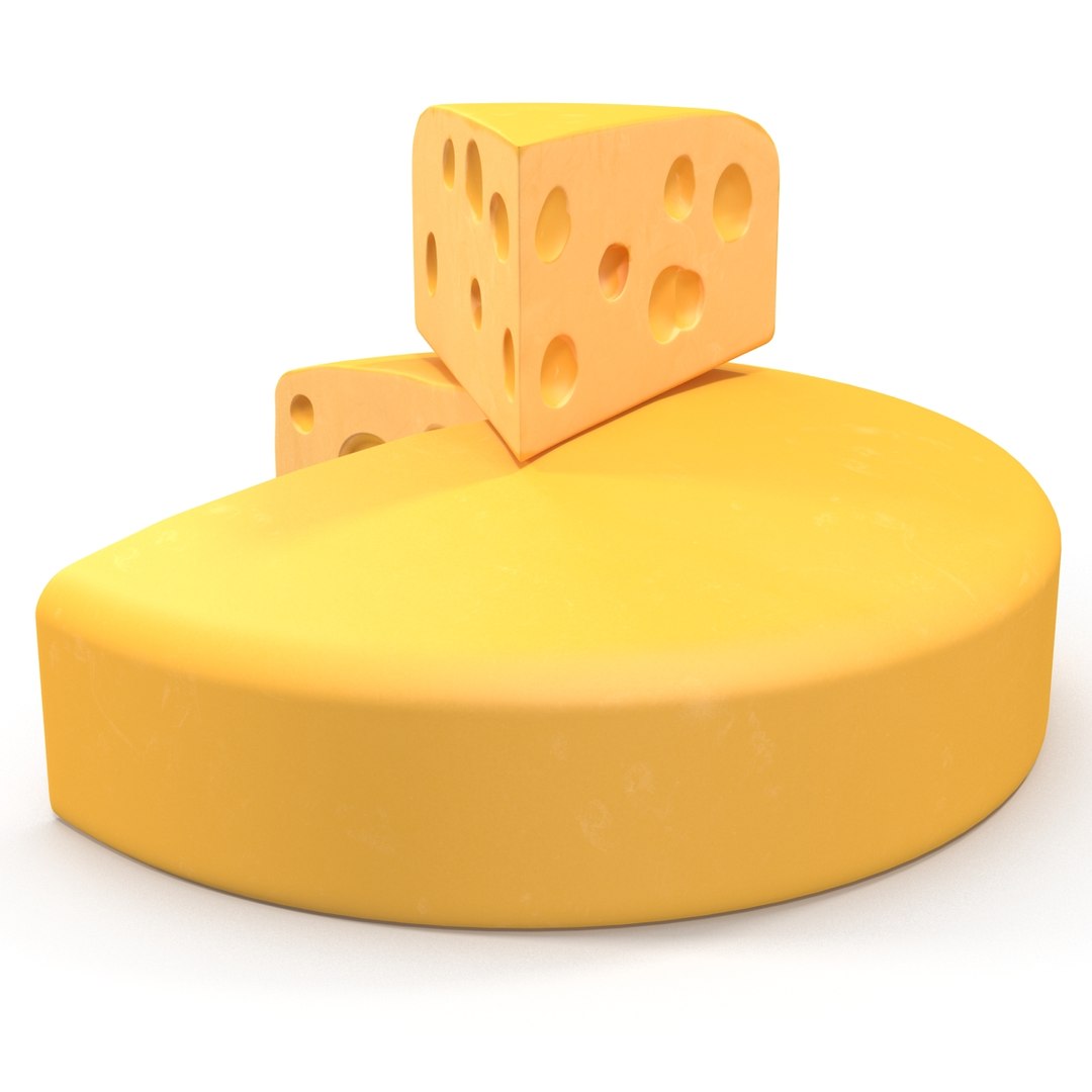 3d cheese cartoon