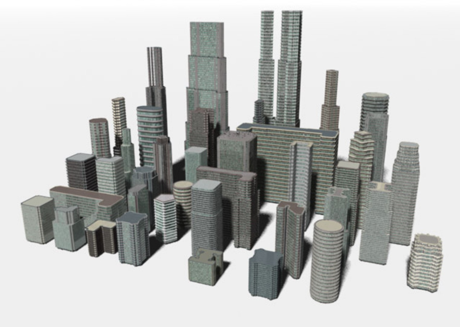 3d City Buildings Skyscrapers Model