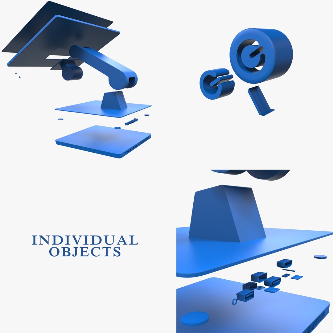 Adjustable Touchscreen Display Monitor 3D Model - TurboSquid 1241534