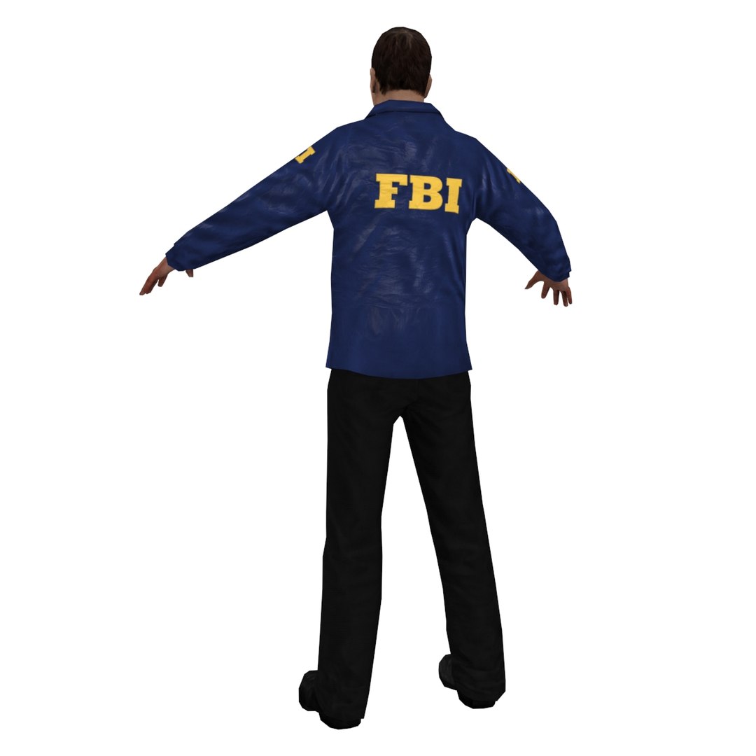 3d max rigged fbi agent