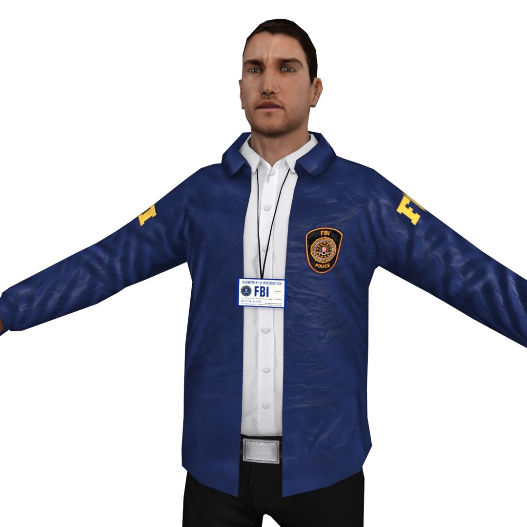 3d max rigged fbi agent
