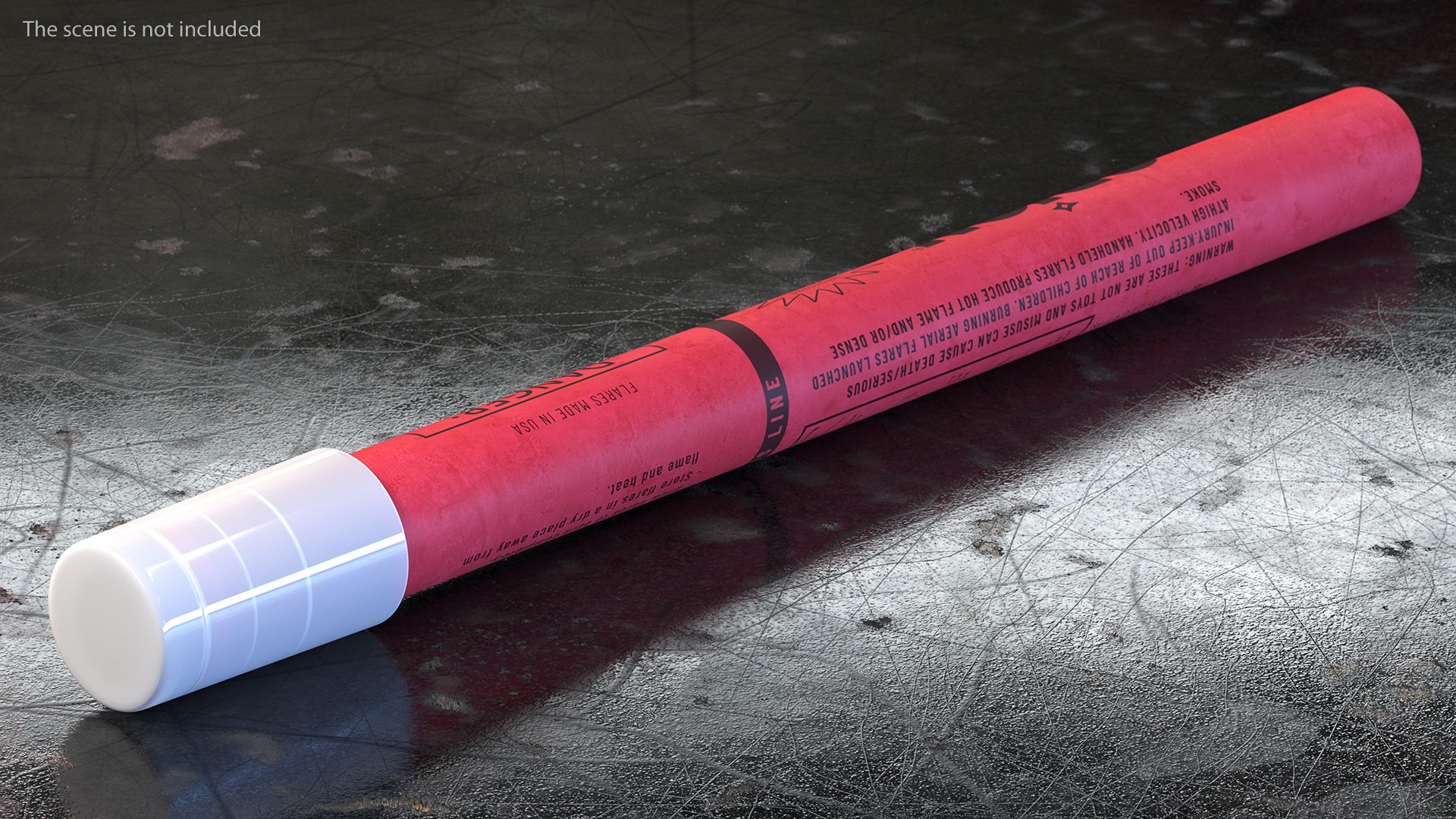 3D Orion Safety 20 Minute Red Road Flare - TurboSquid 1785484
