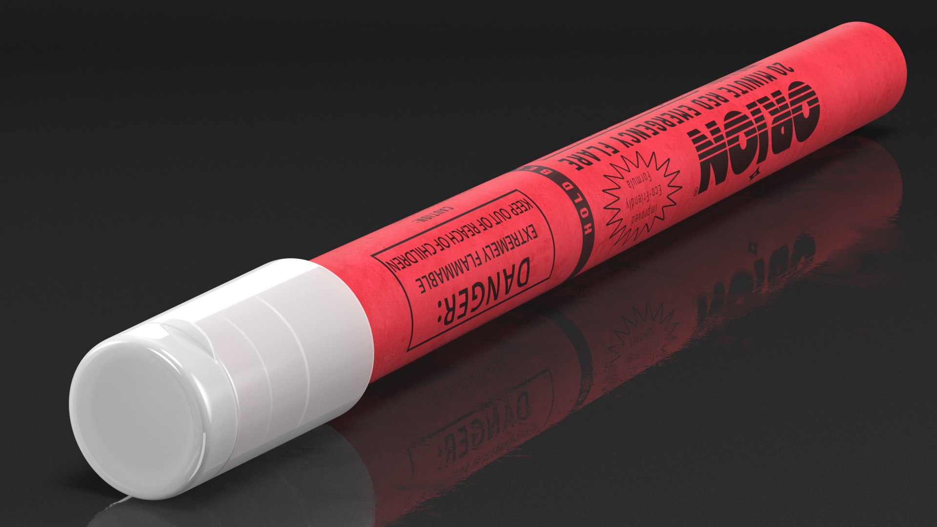 3D Orion Safety 20 Minute Red Road Flare - TurboSquid 1785484