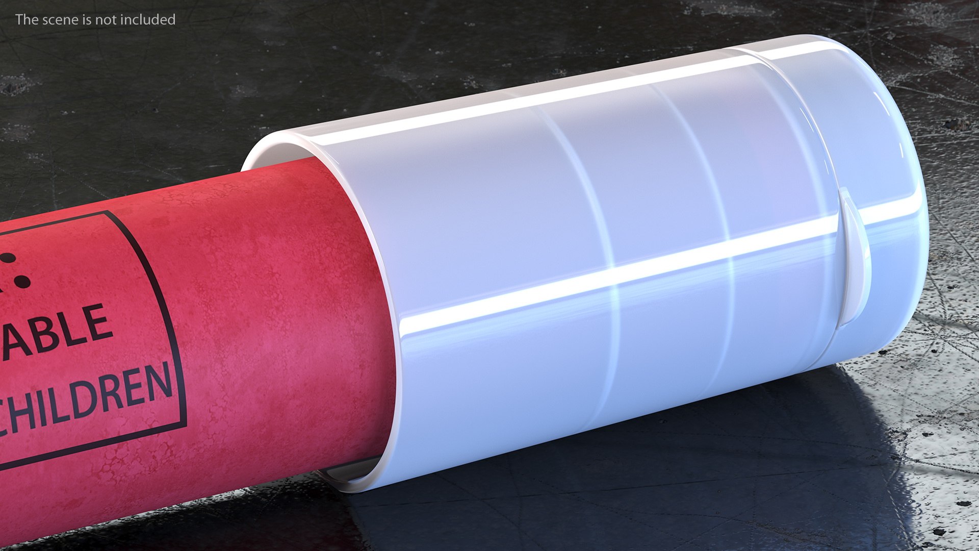 3D Orion Safety 20 Minute Red Road Flare - TurboSquid 1785484