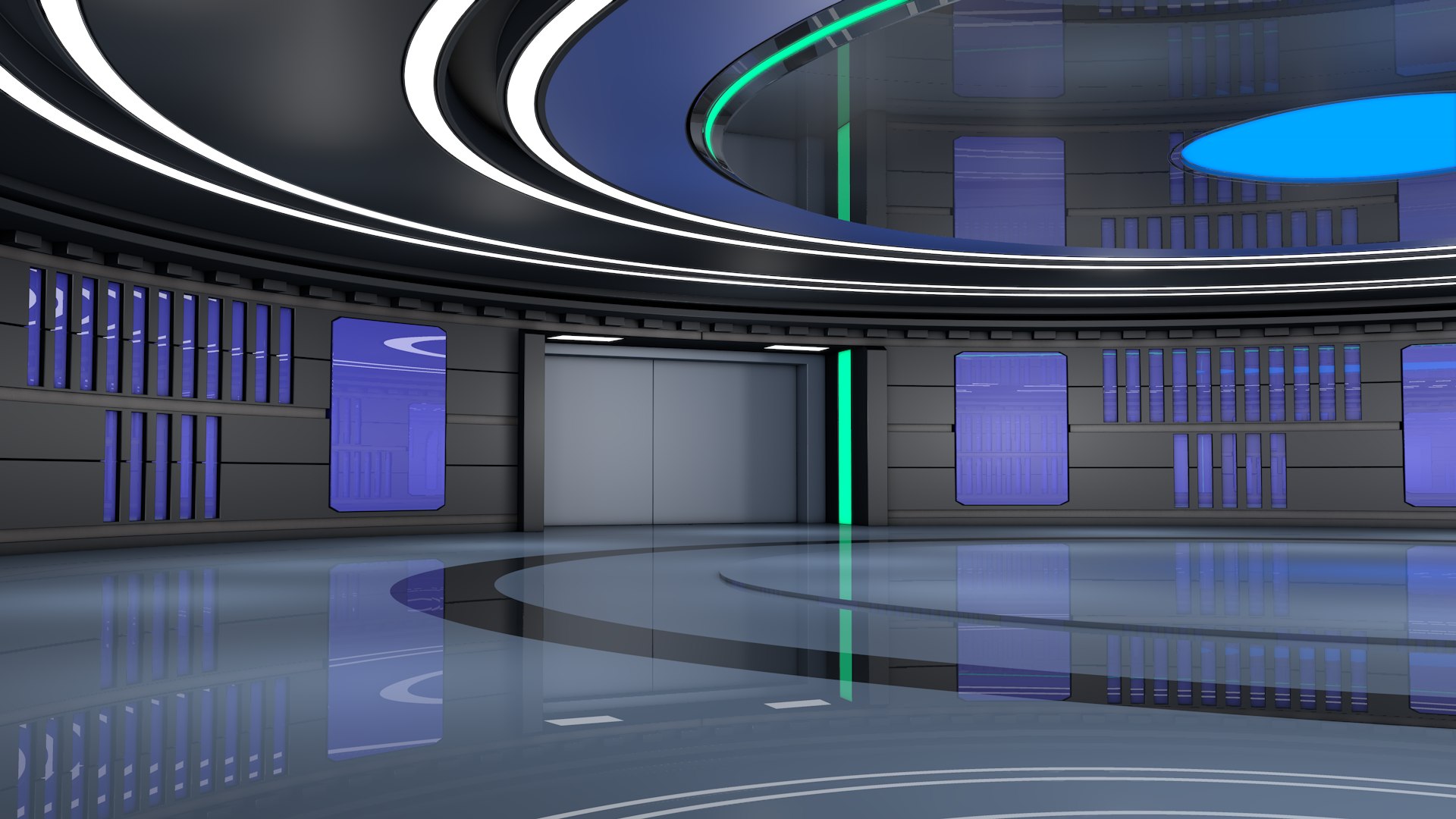 3D Sci Fi Room Interior Model - TurboSquid 2520057