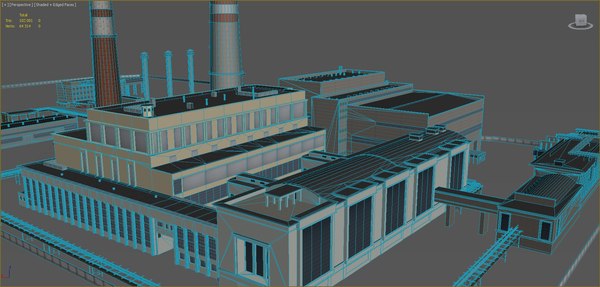 3d thermal power station model