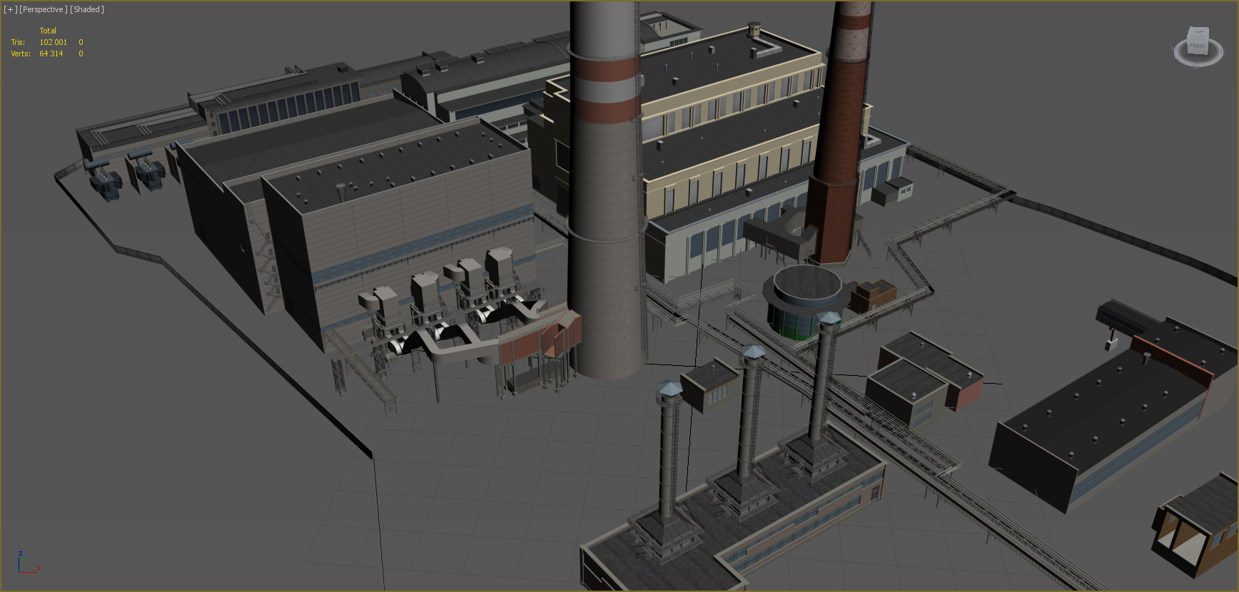 3d thermal power station model