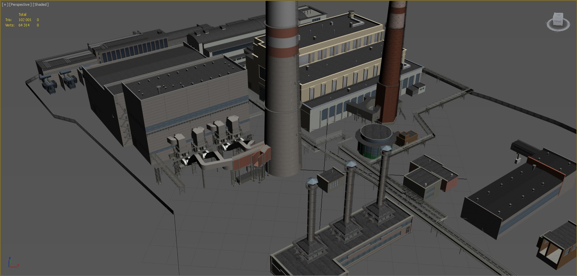 3d Thermal Power Station Model