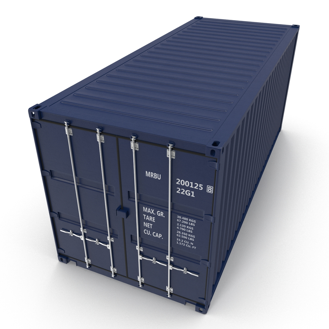 20 ft iso container 3d 3ds