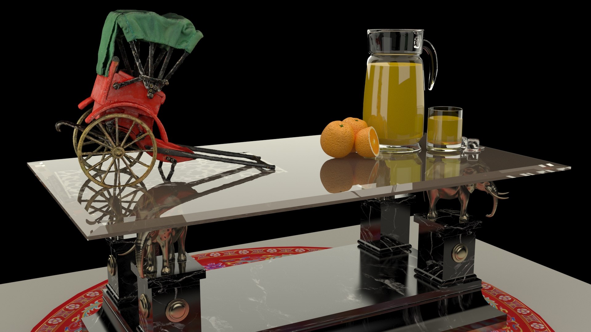 3D Chinese Rickshaw Model - TurboSquid 2129524