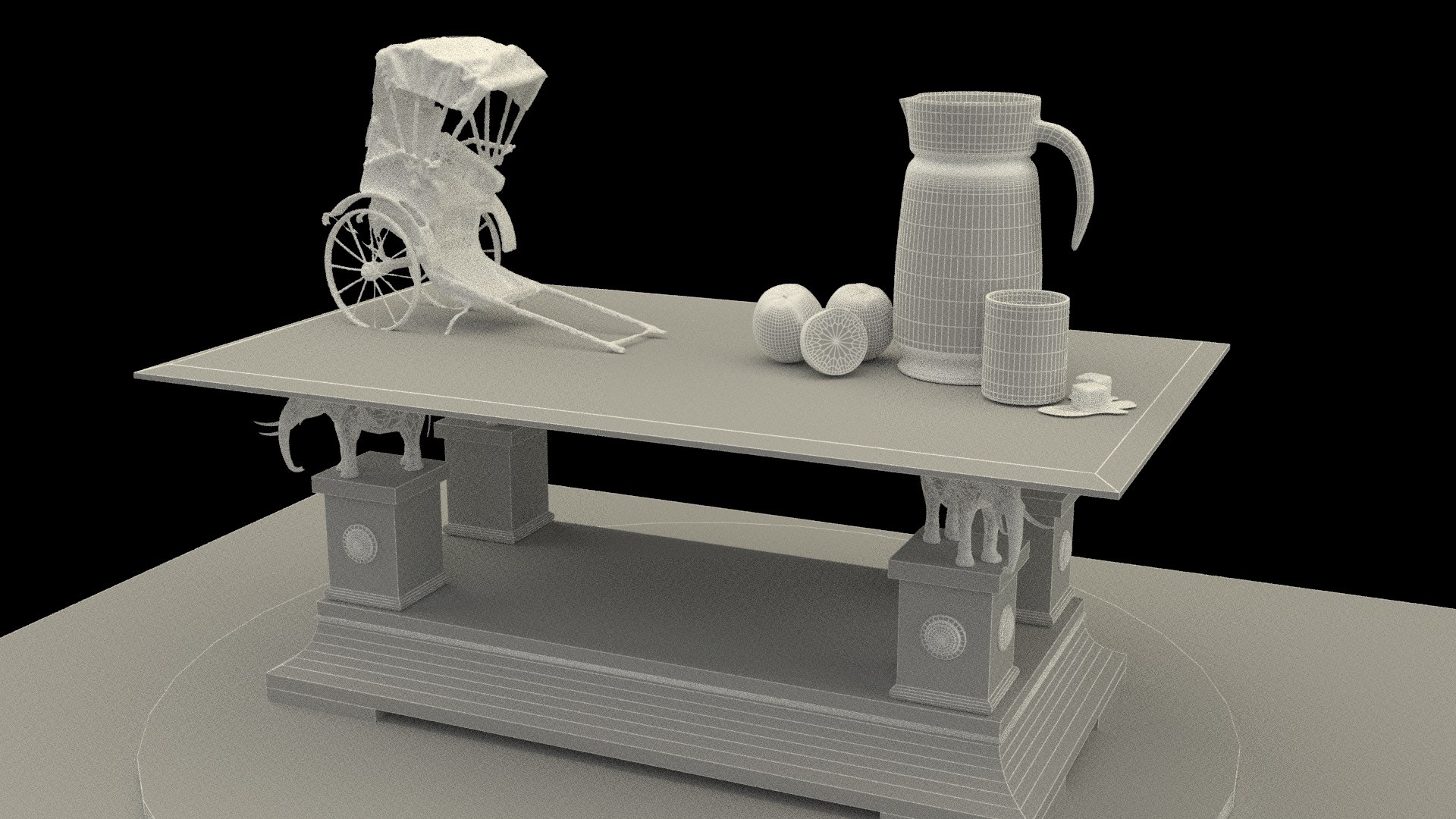 3D Chinese Rickshaw Model - TurboSquid 2129524