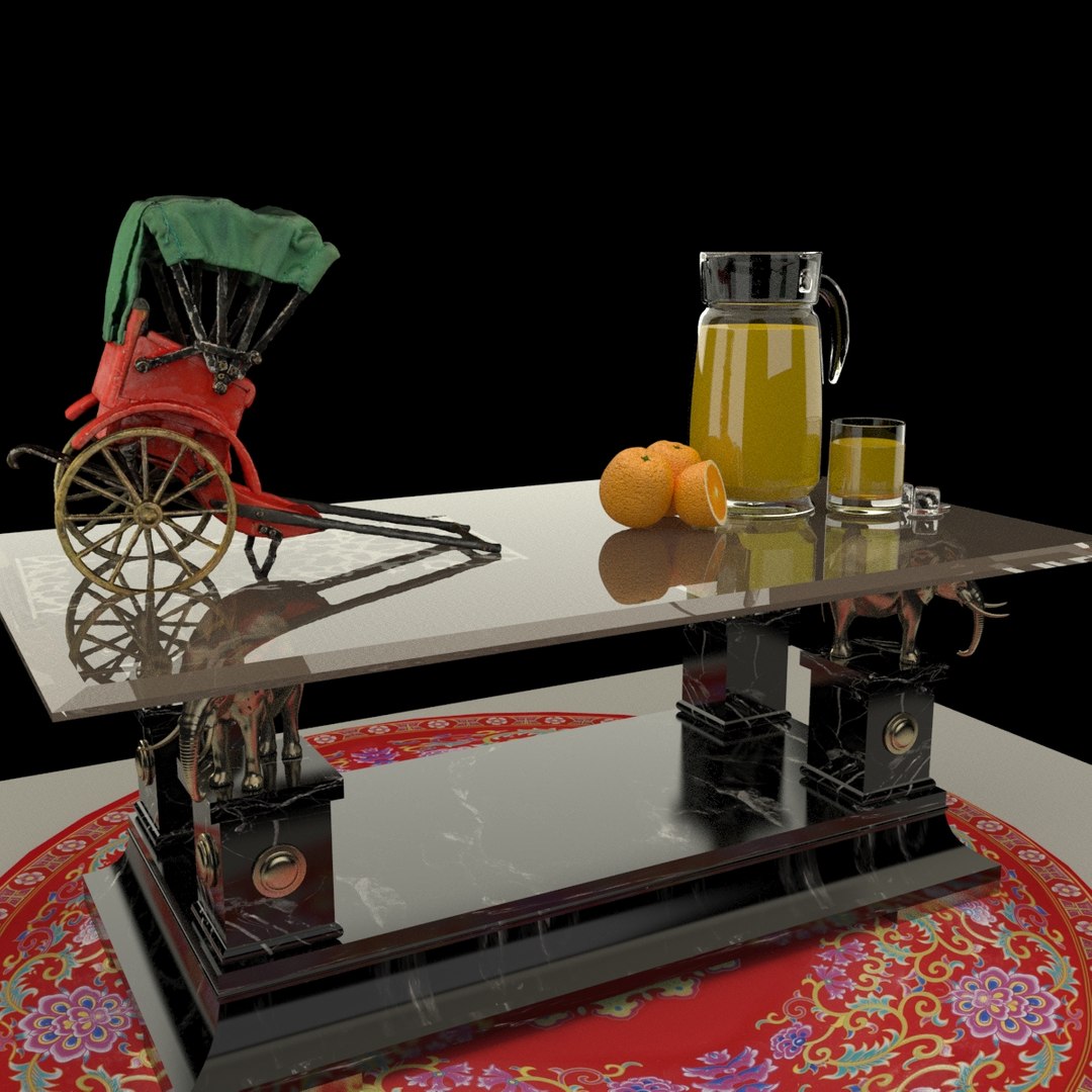 3D Chinese Rickshaw Model - TurboSquid 2129524