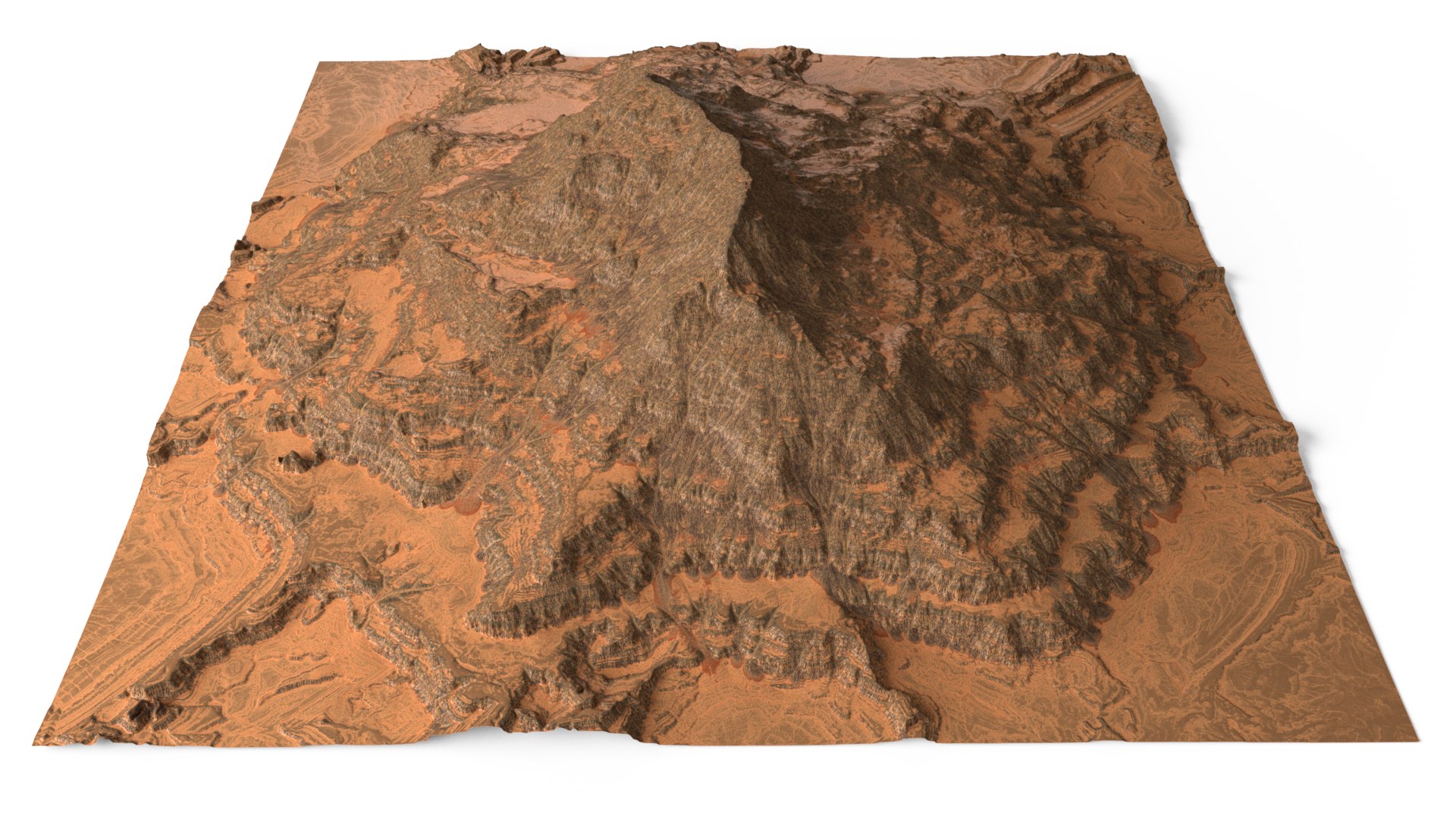 Cartoon mountain terrain 3D model - TurboSquid 2177455