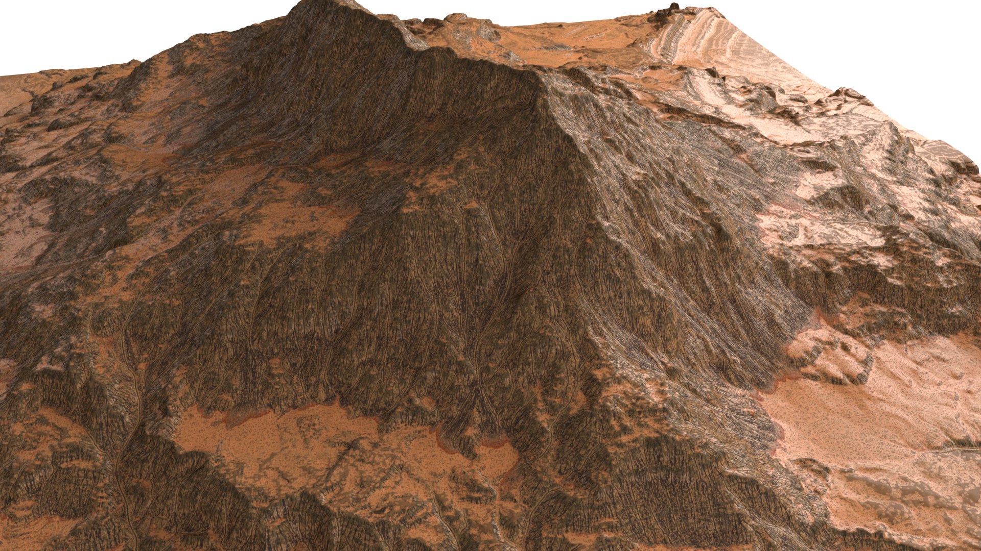 Cartoon mountain terrain 3D model - TurboSquid 2177455