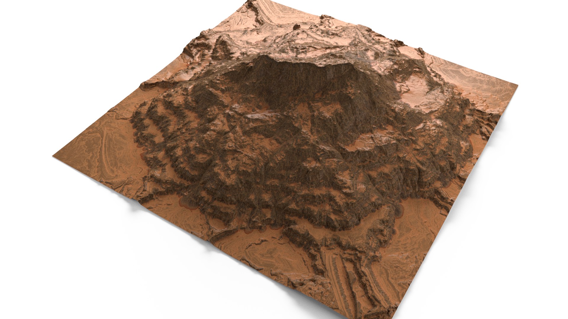 Cartoon mountain terrain 3D model - TurboSquid 2177455
