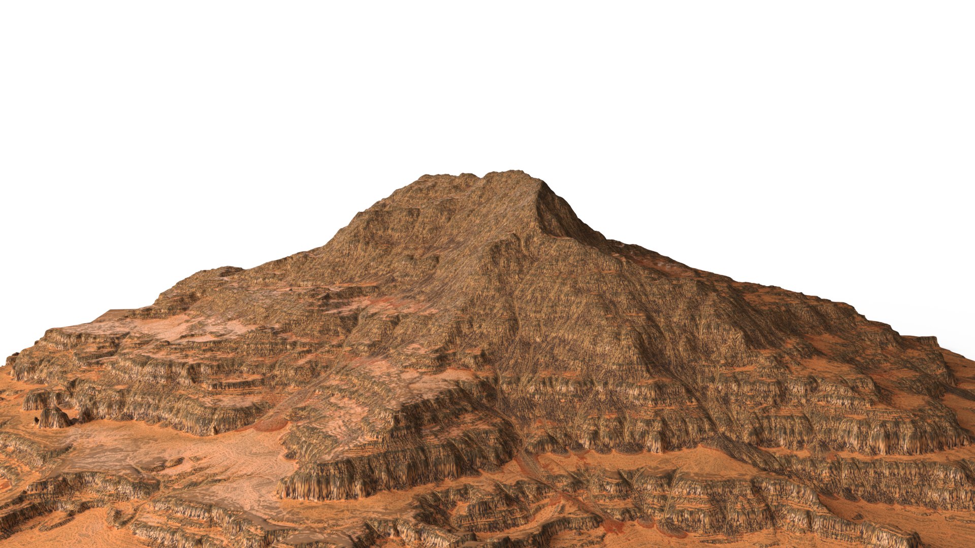Cartoon mountain terrain 3D model - TurboSquid 2177455