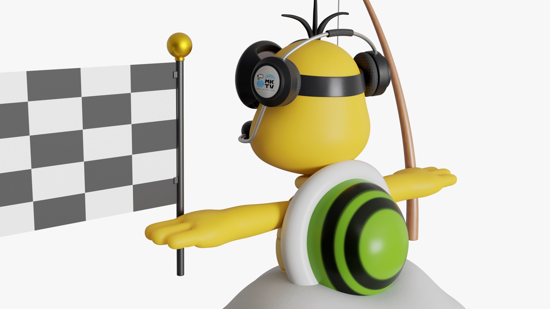 3D Mario Kart Lakitu Cloud Model - TurboSquid 1562792