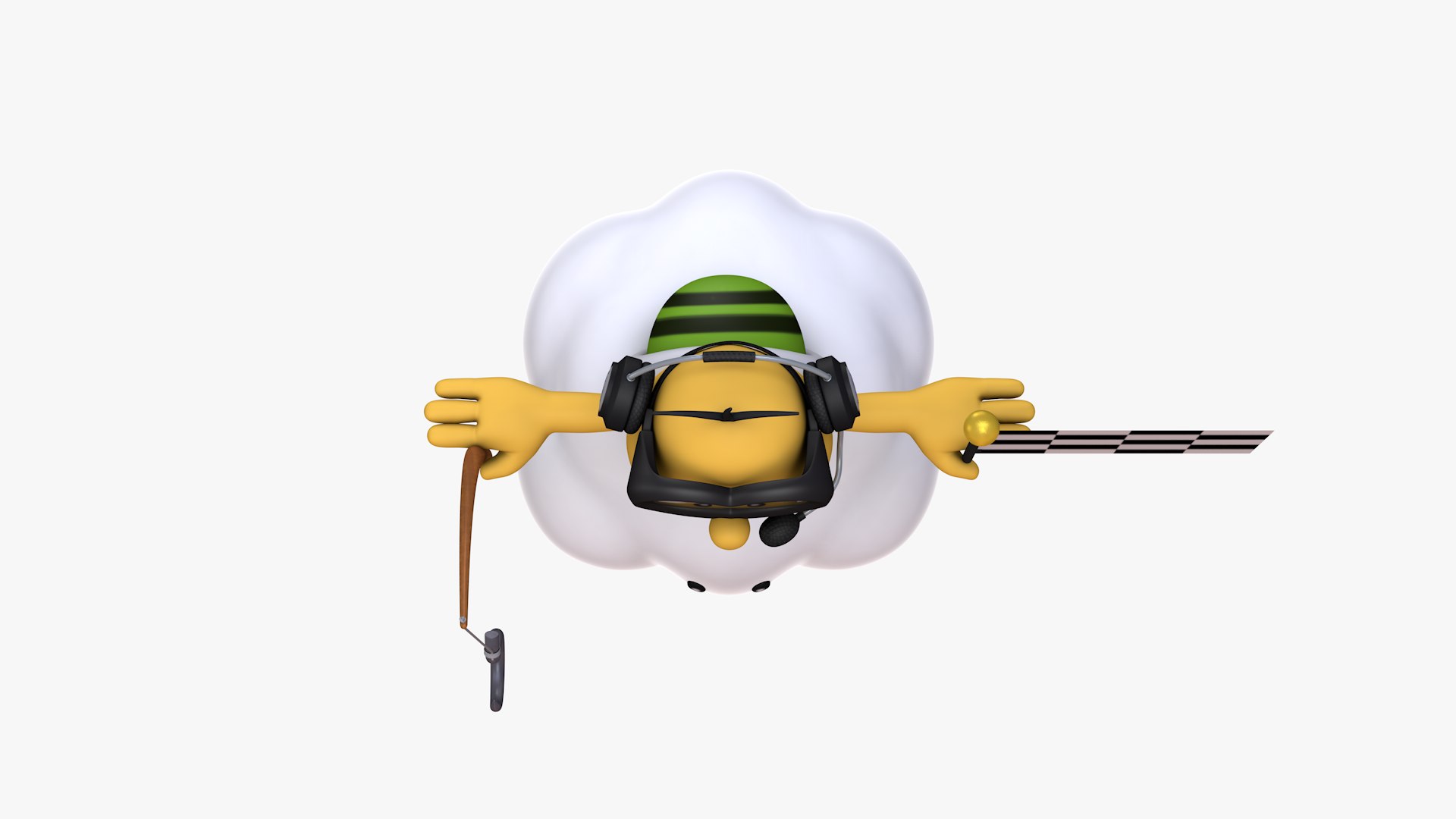 3D Mario Kart Lakitu Cloud Model - TurboSquid 1562792
