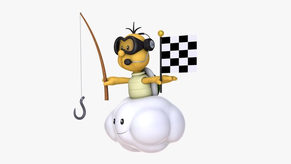 modelo 3d Mario Kart Lakitu Cloud - Activos de Super Mario - TurboSquid ...