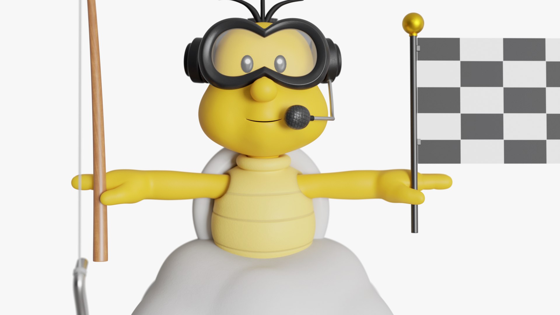 3D Mario Kart Lakitu Cloud Model - TurboSquid 1562792