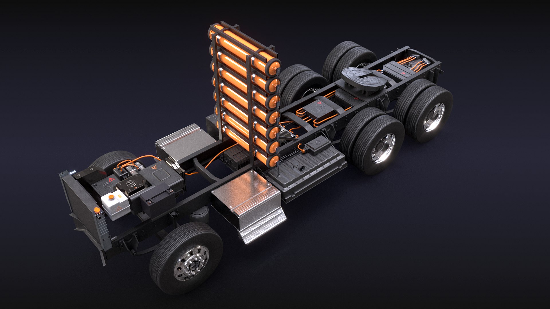Hydrogen Semi-Truck Chassis 3D Model - TurboSquid 2127220