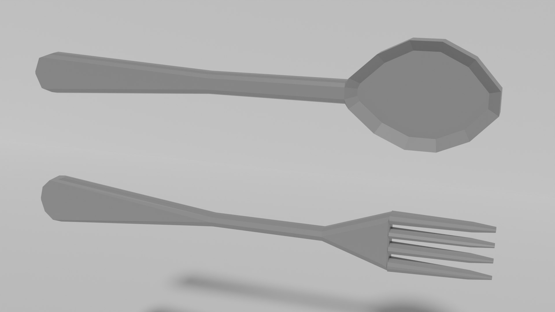 Free Low Poly Fork And Spoon 3D Model - TurboSquid 2416015