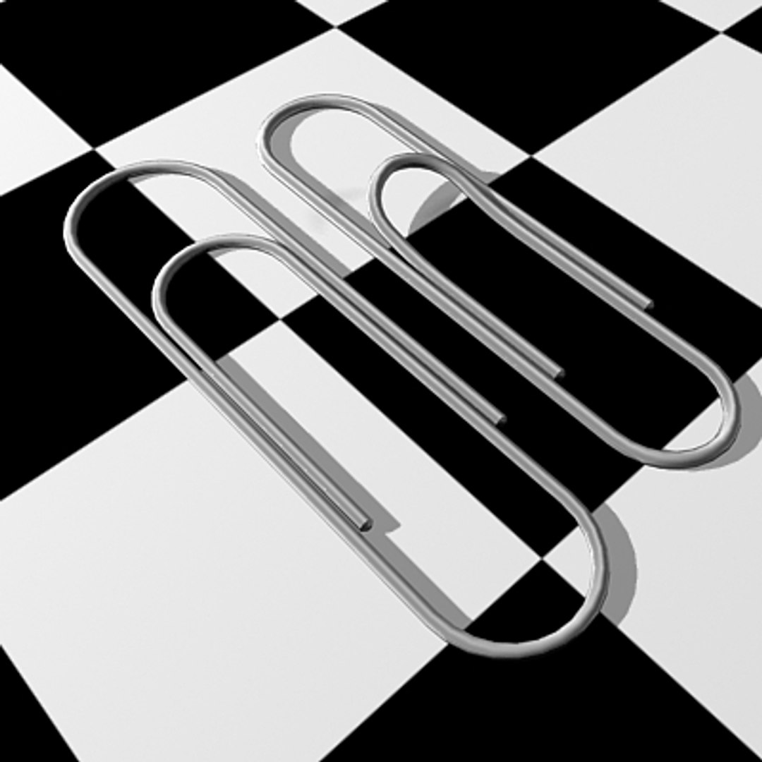 3d paper paperclip model