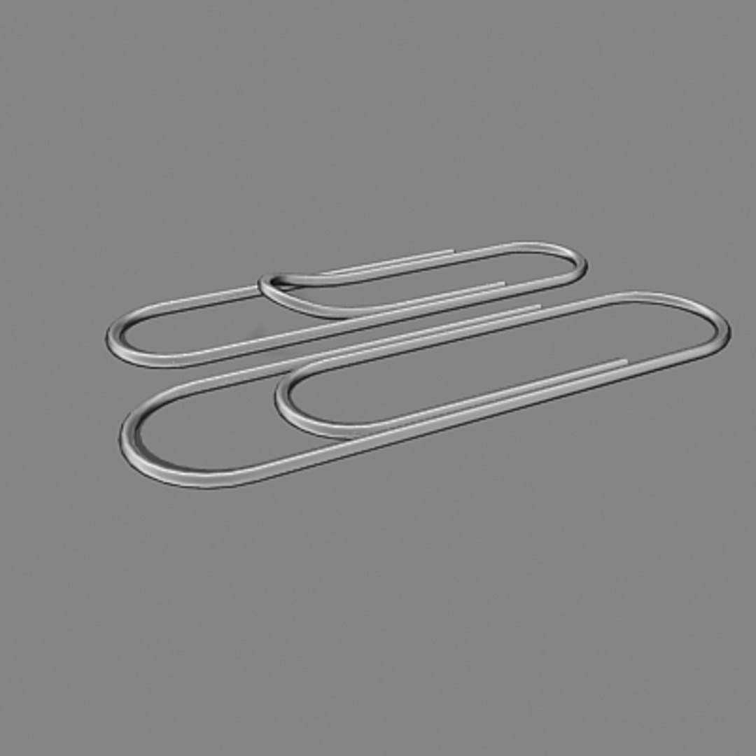 3d paper paperclip model