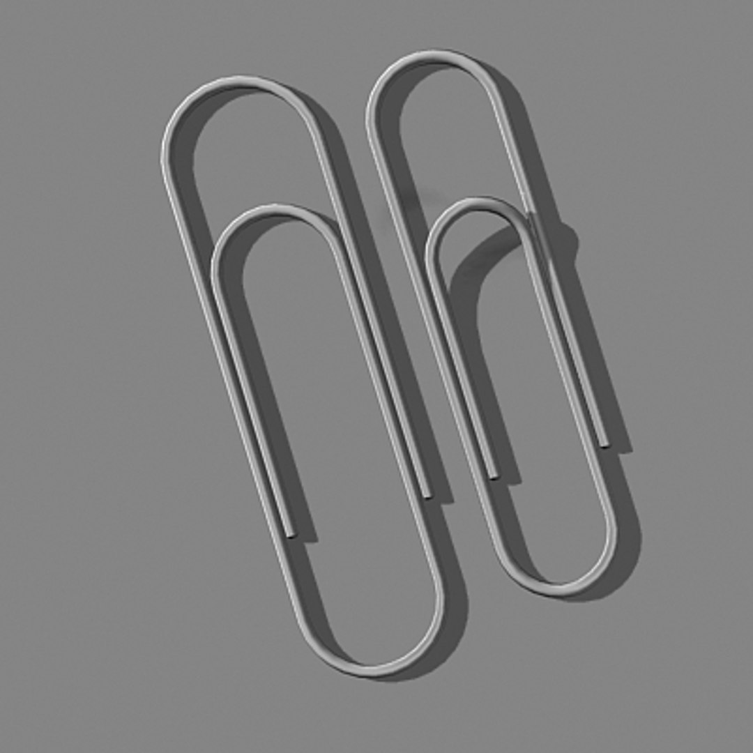 3d paper paperclip model