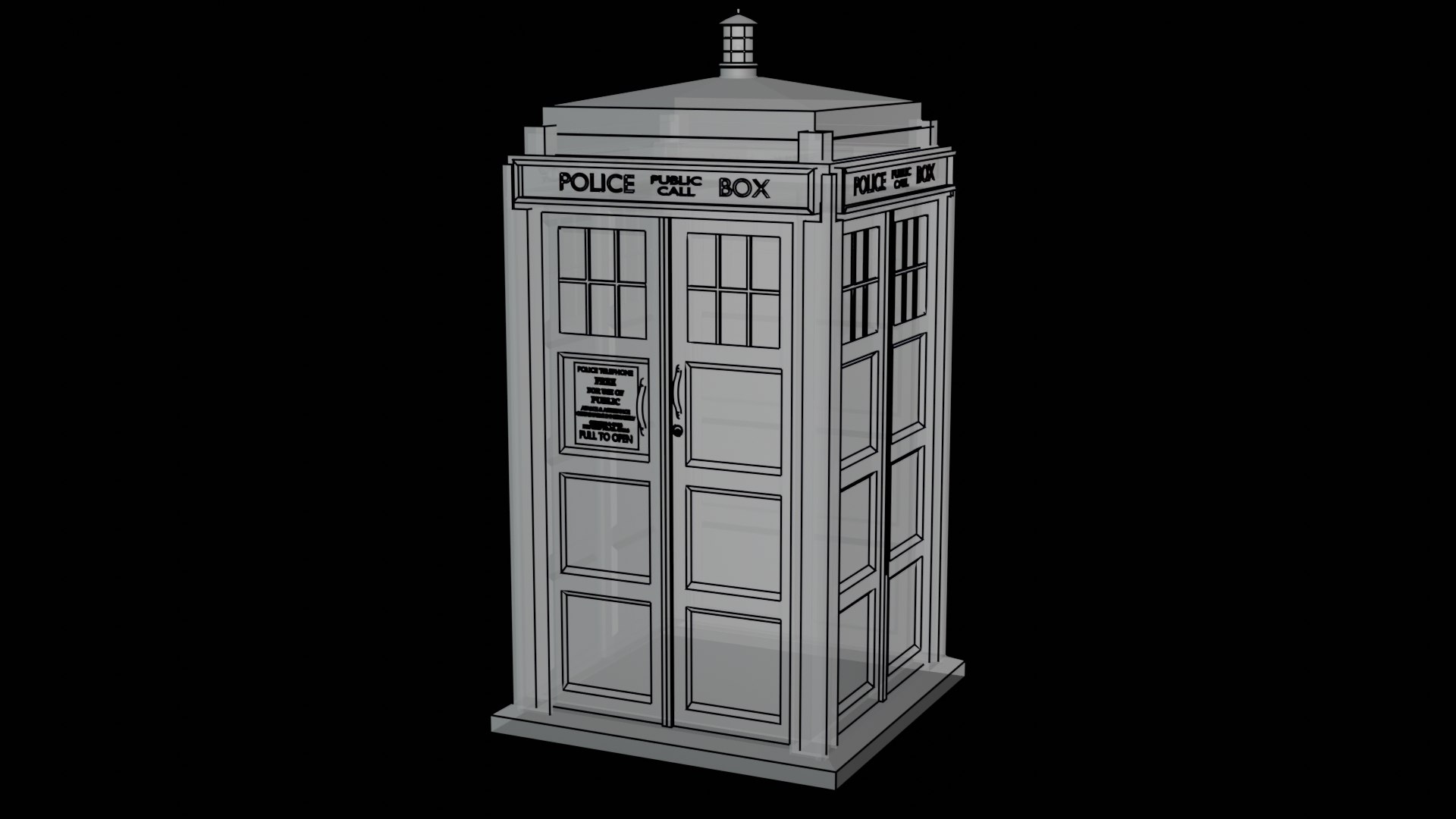 3d Doctor Who Tardis Animation Ready Turbosquid 2082398