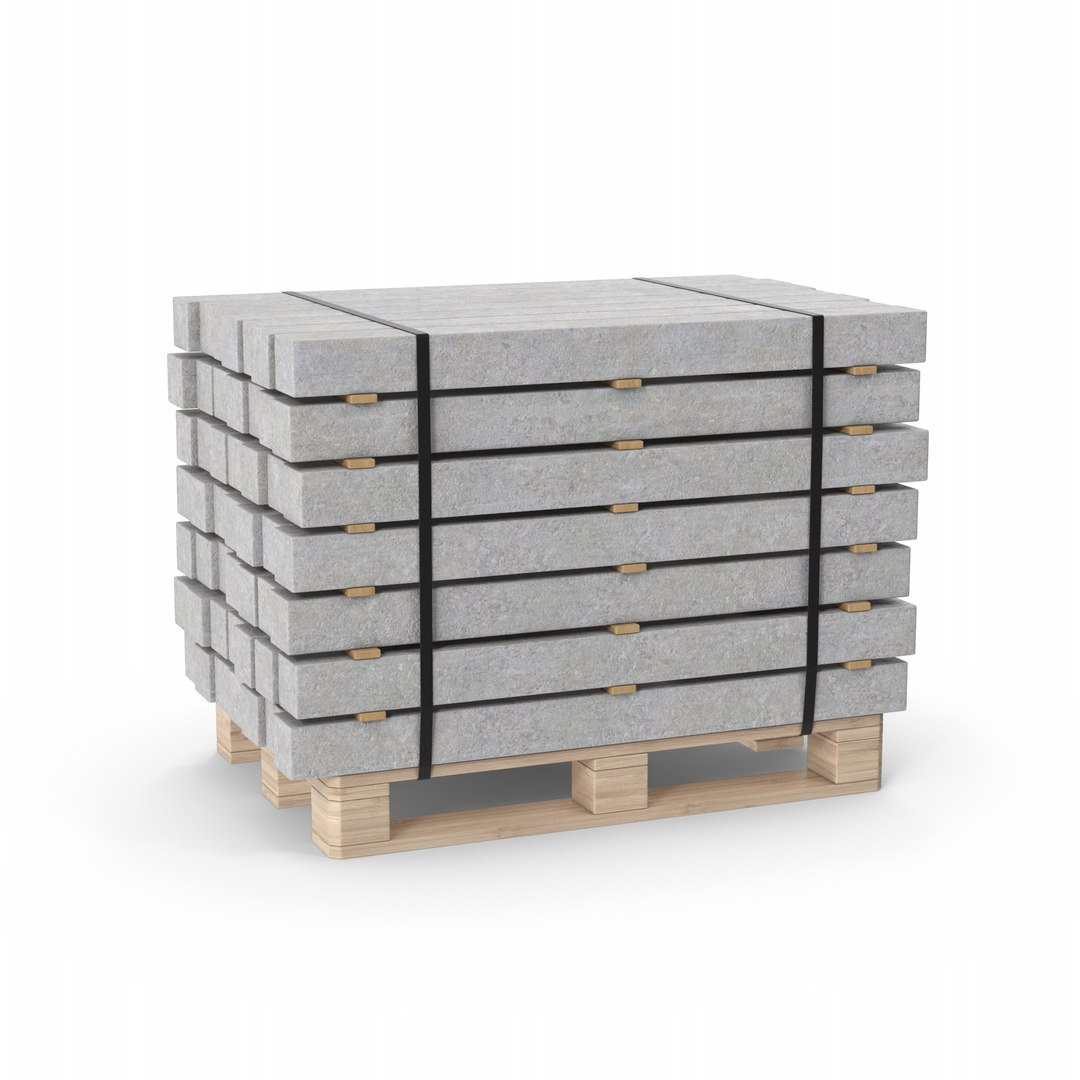 Concrete Slabs On Wood Pallet 3D Model - TurboSquid 2142045
