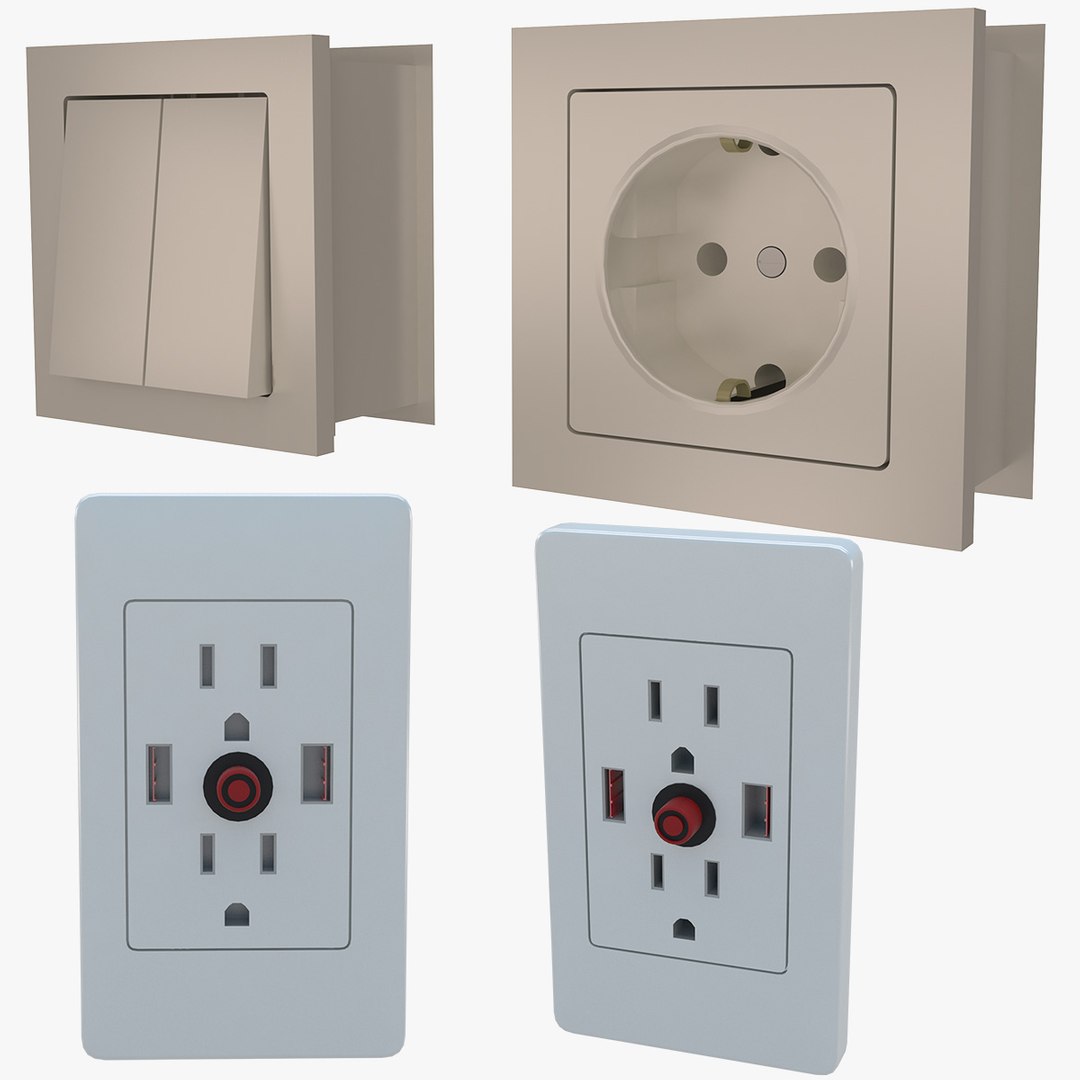 Electrical Outlet Collections Model - TurboSquid 2154766