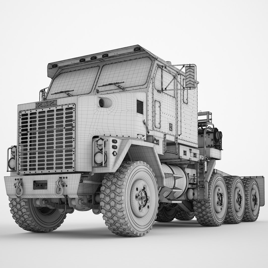 3D model Oshkosh M1070 Military Semi Truck 02 - TurboSquid 2174397