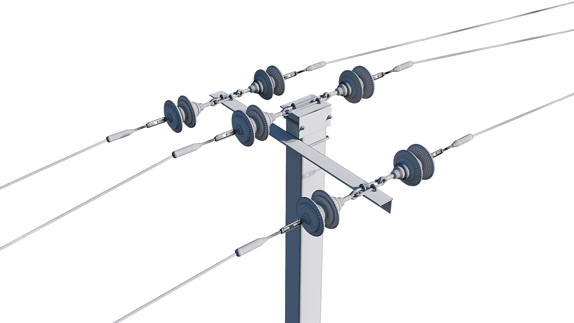 Power Line Set Modular 3D Model - TurboSquid 1735574