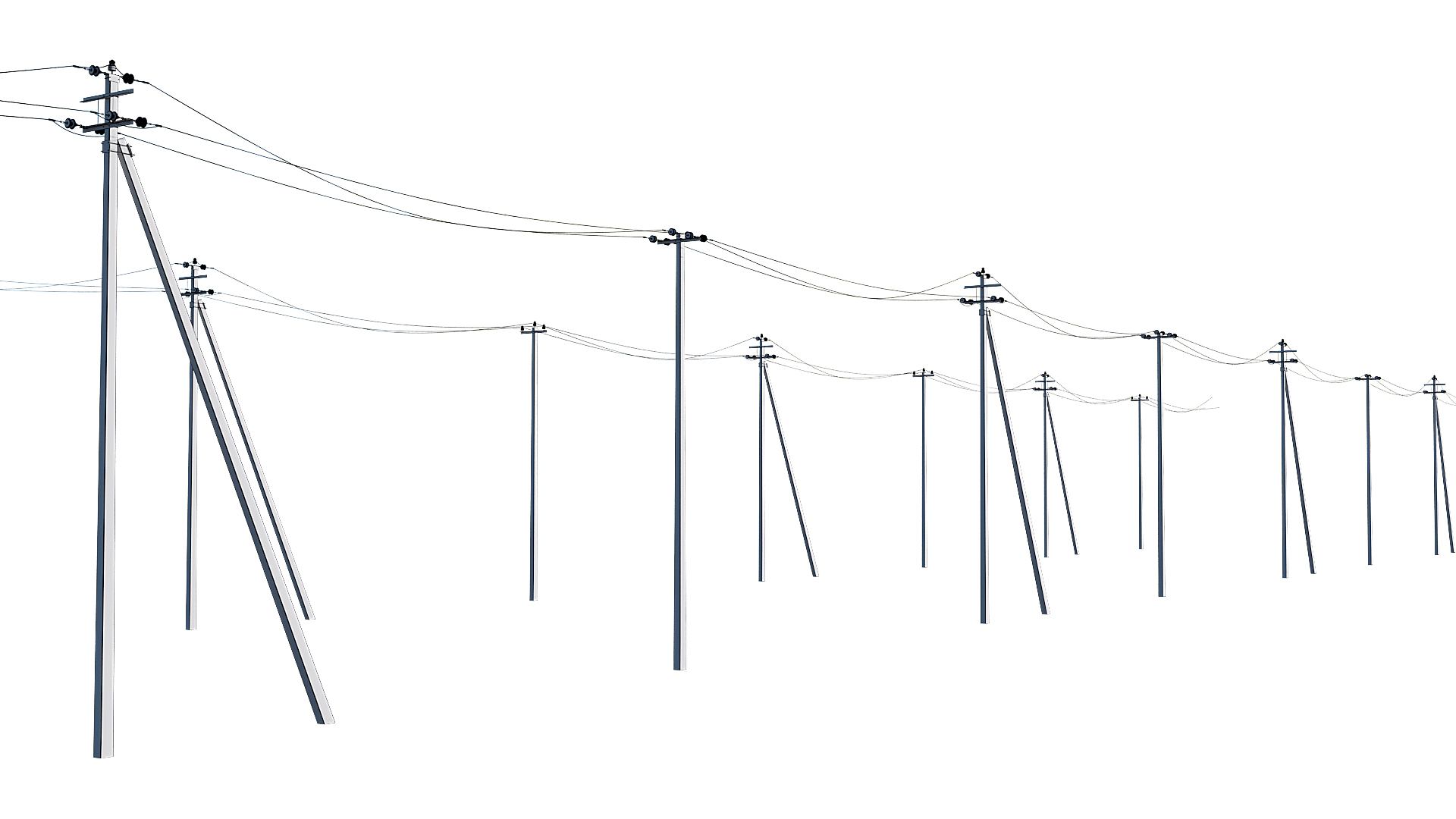 Power Line Set Modular 3D model - TurboSquid 1735574