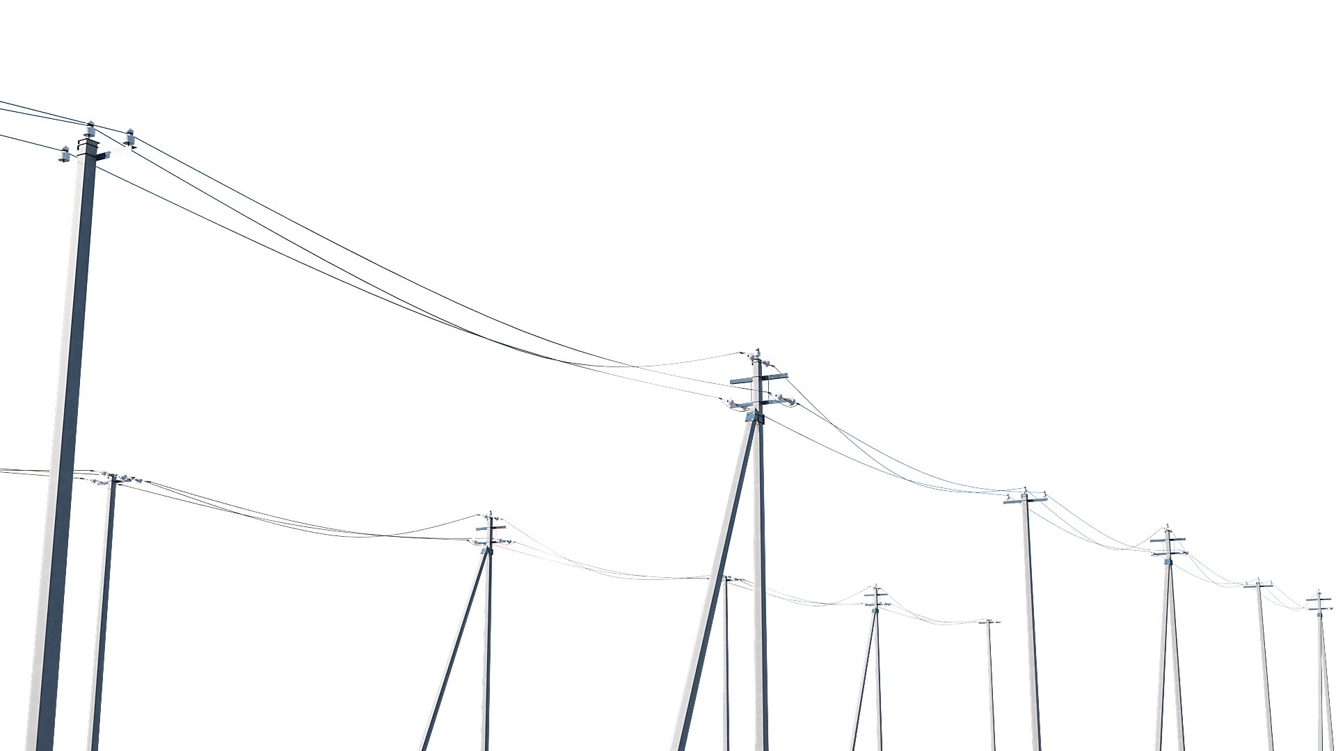 Power Line Set Modular 3D Model - TurboSquid 1735574