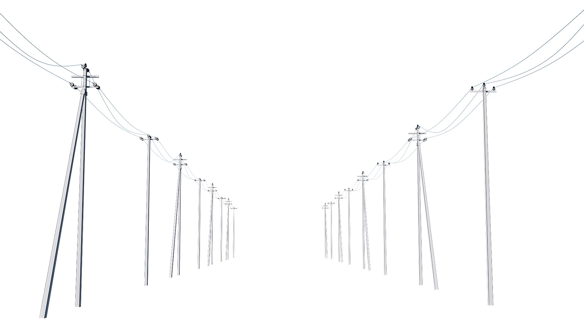Power Line Set Modular 3D Model - TurboSquid 1735574