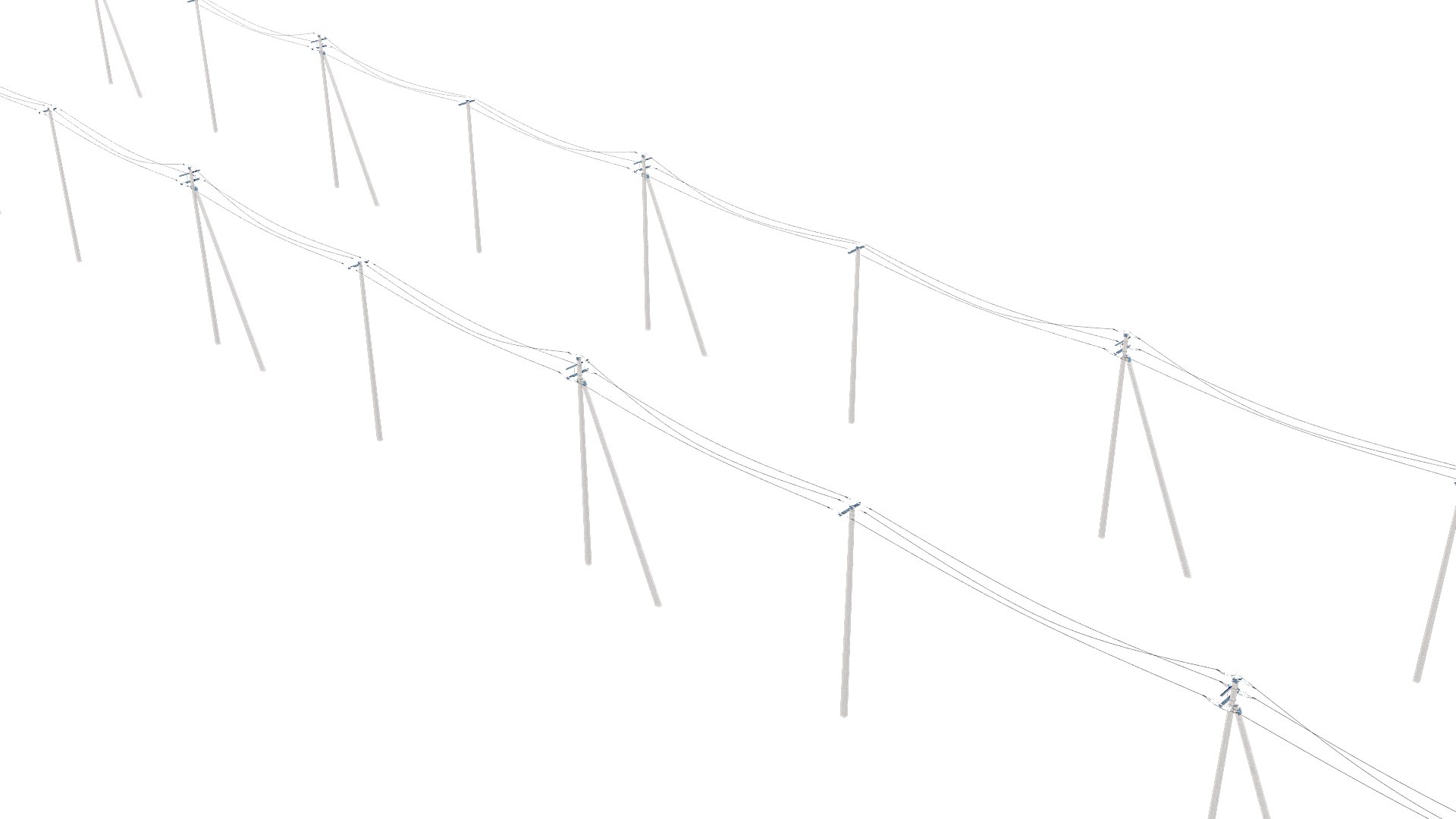 Power Line Set Modular 3D Model - TurboSquid 1735574