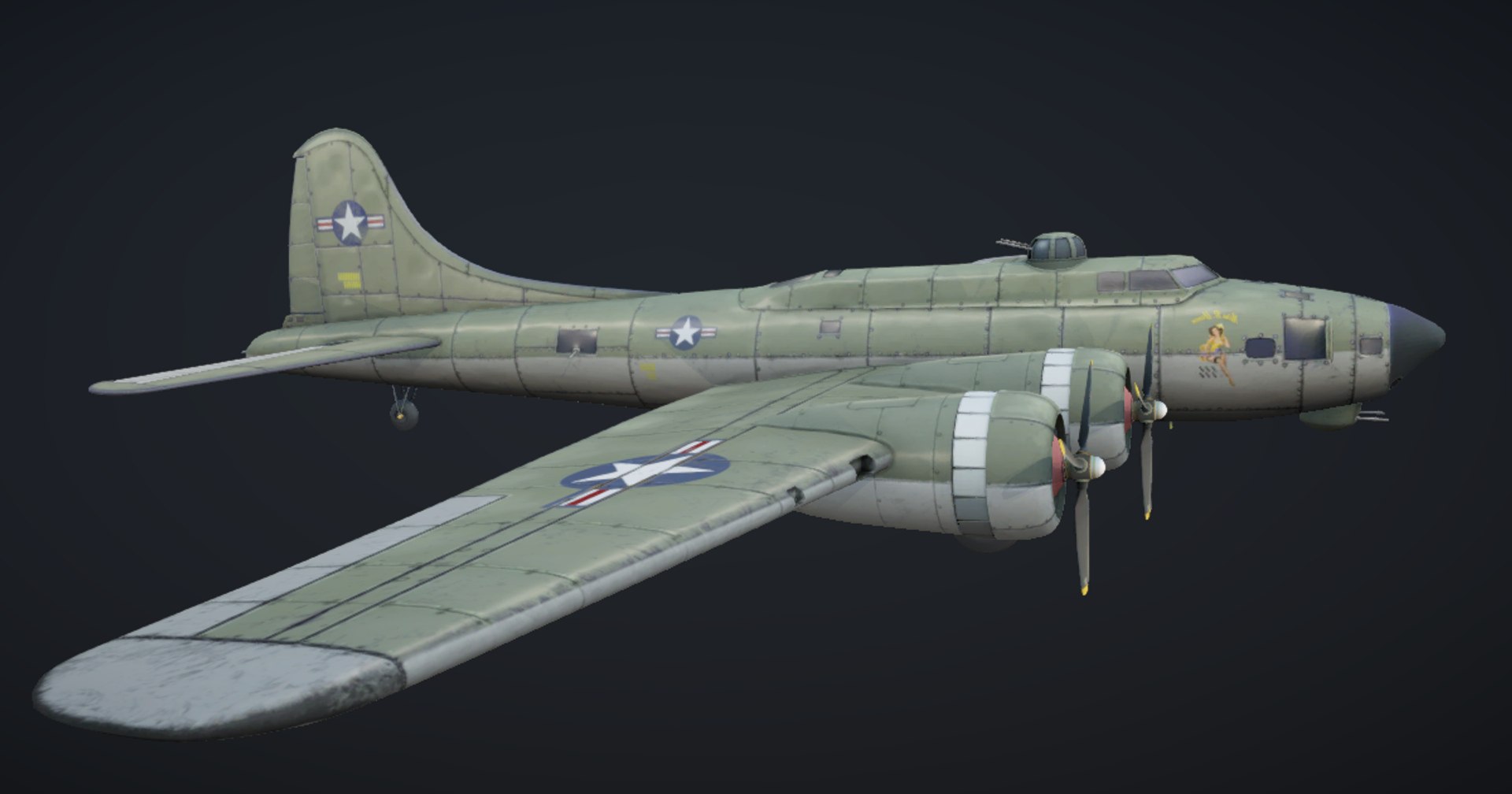 Bomber hand-painted 3D model - TurboSquid 1558573