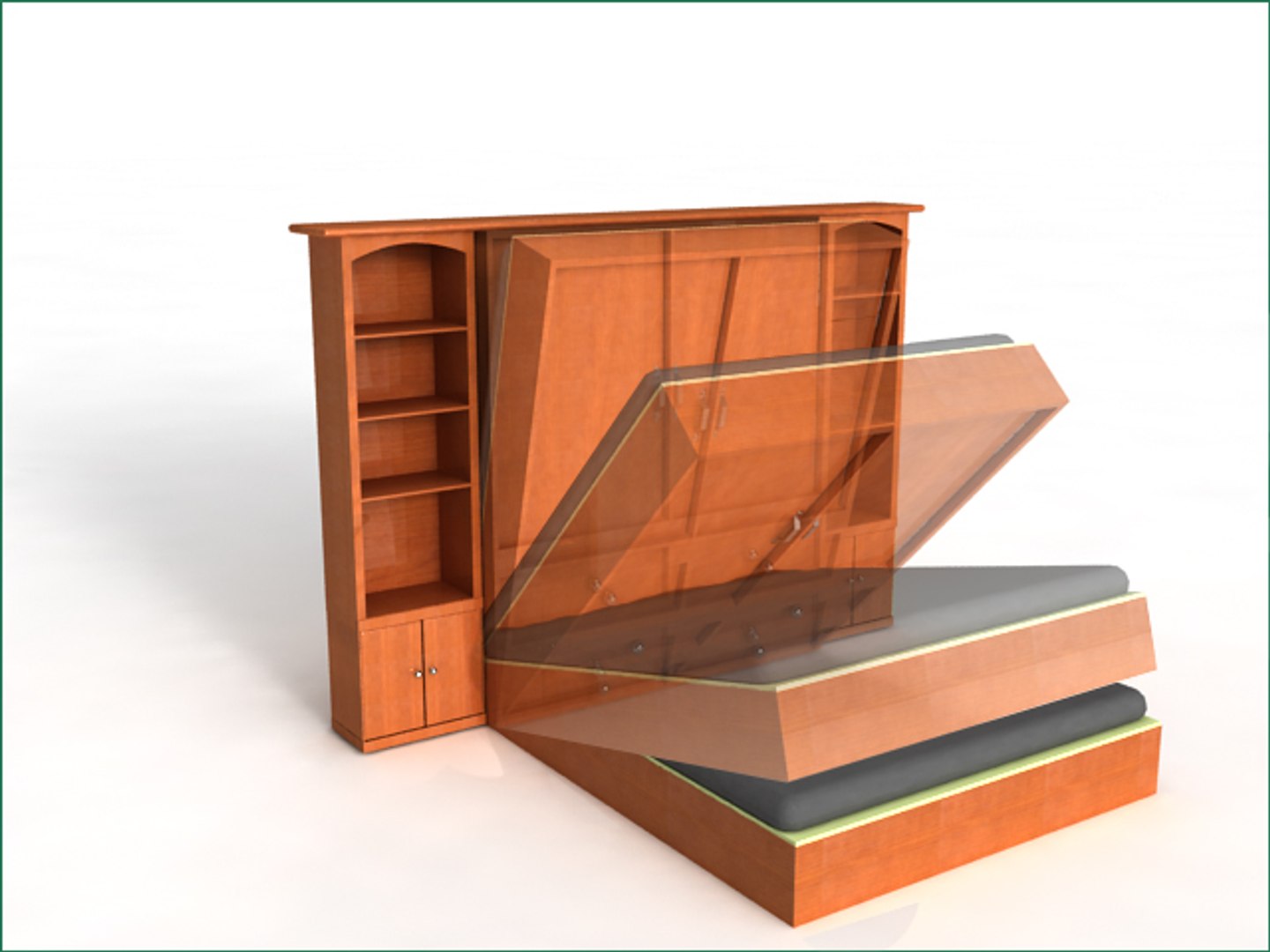 3ds Max Murphy Wall Bed Furniture