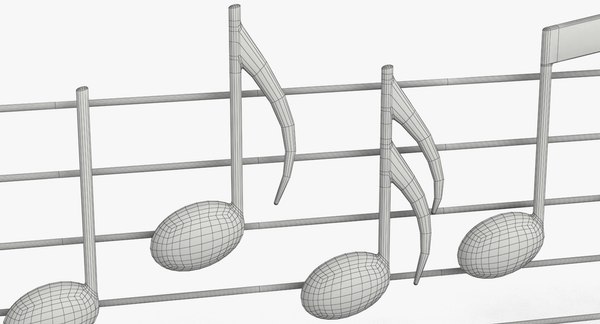 modelo 3d Notas musicales - TurboSquid 1248498